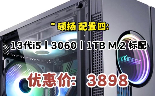 硕扬 13代i5 13400F/RTX3070Ti设计师电竞游戏台式机组装电脑装...