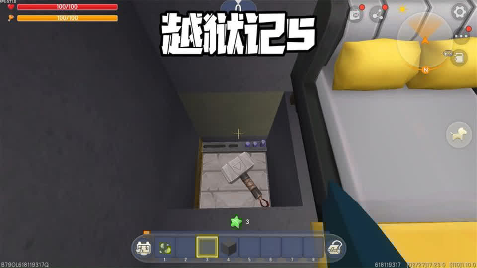 迷你世界:越狱记5终于造出工作台了,还差点被发现