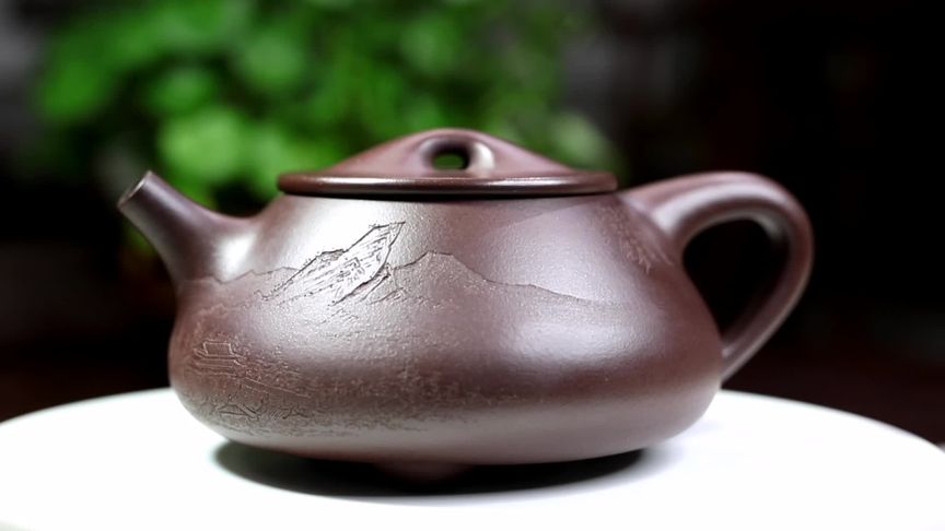 陈国良大师徒弟沈凌全手工制作的大满瓢壶,国美硕士张志杰刻绘