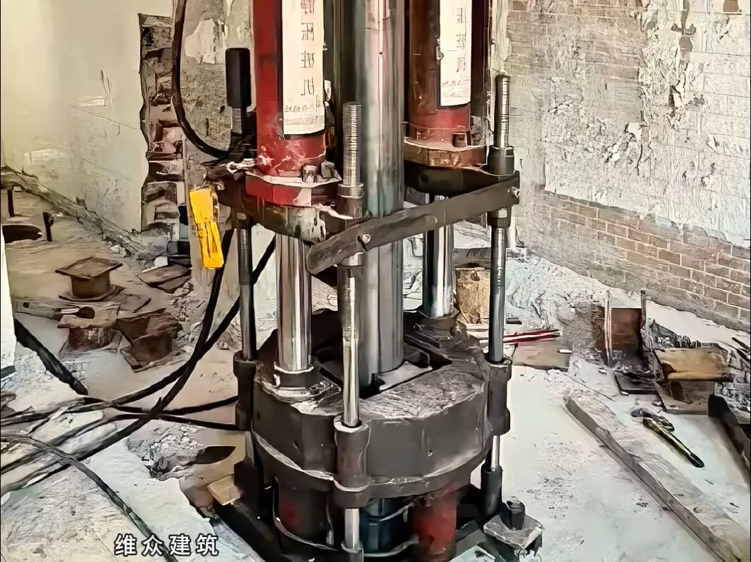 佛山4层自建房下沉基础加固锚杆静压桩施工全过程讲解!