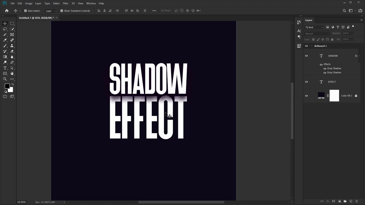 【Photoshop教程】制作阴影文字效果