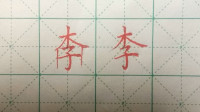 硬笔书法入门：百家姓系列之李的楷书练习
