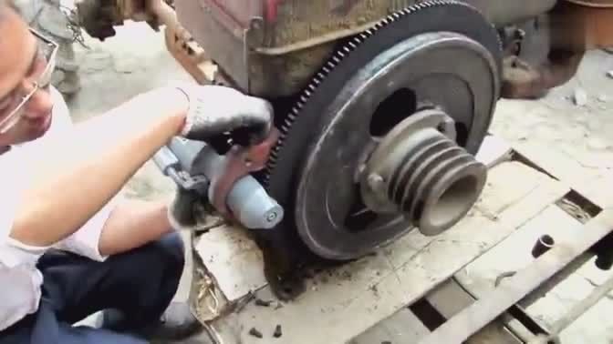 拖拉机柴油机气压启动马达安装方法,学会后解放双手!