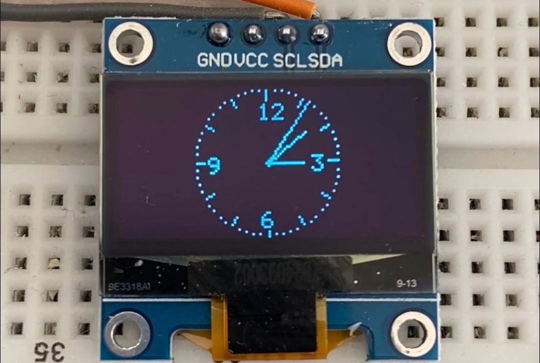 STM32圆形时钟表盘