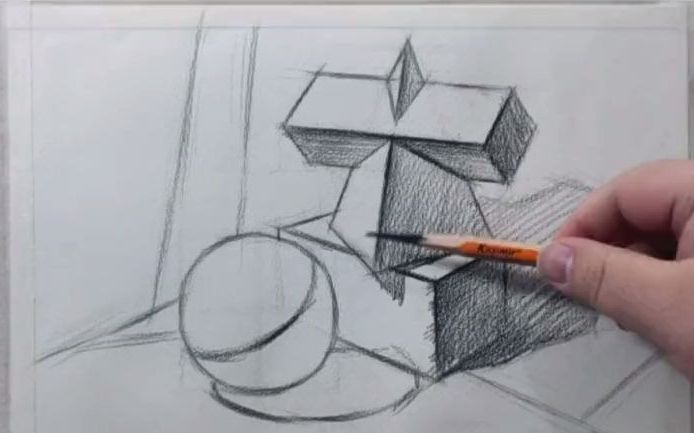 【素描】石膏体组合(上)