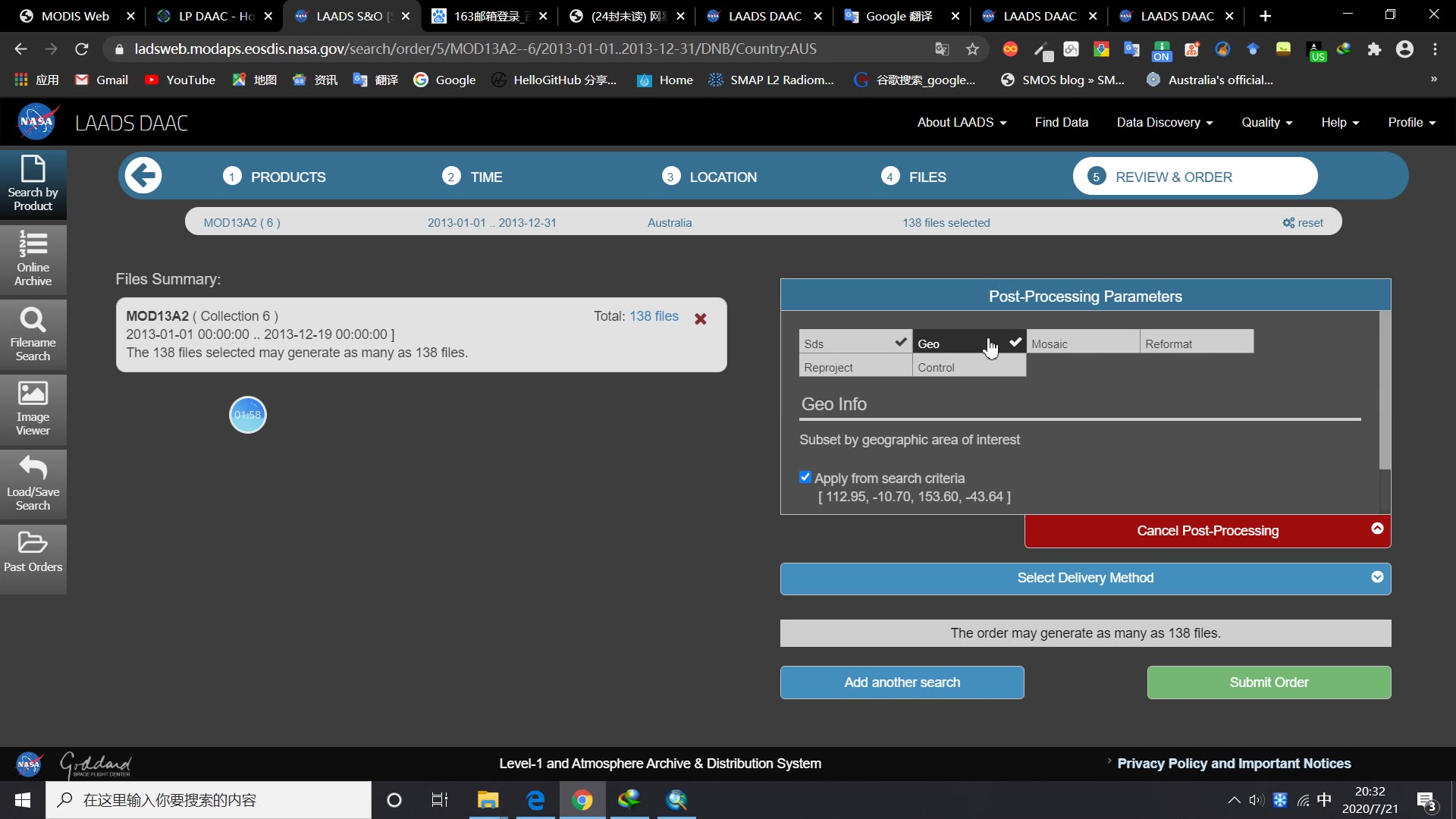...数据可以直接下载了,最新下载MODIS数据以及完成基本数据处理的...