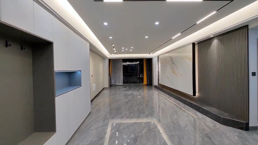 开放式厨房餐厅客厅一体,加上一流的设计,灯光的搭配