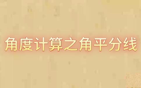 角度计算之角平分线 初中数学 七年级
