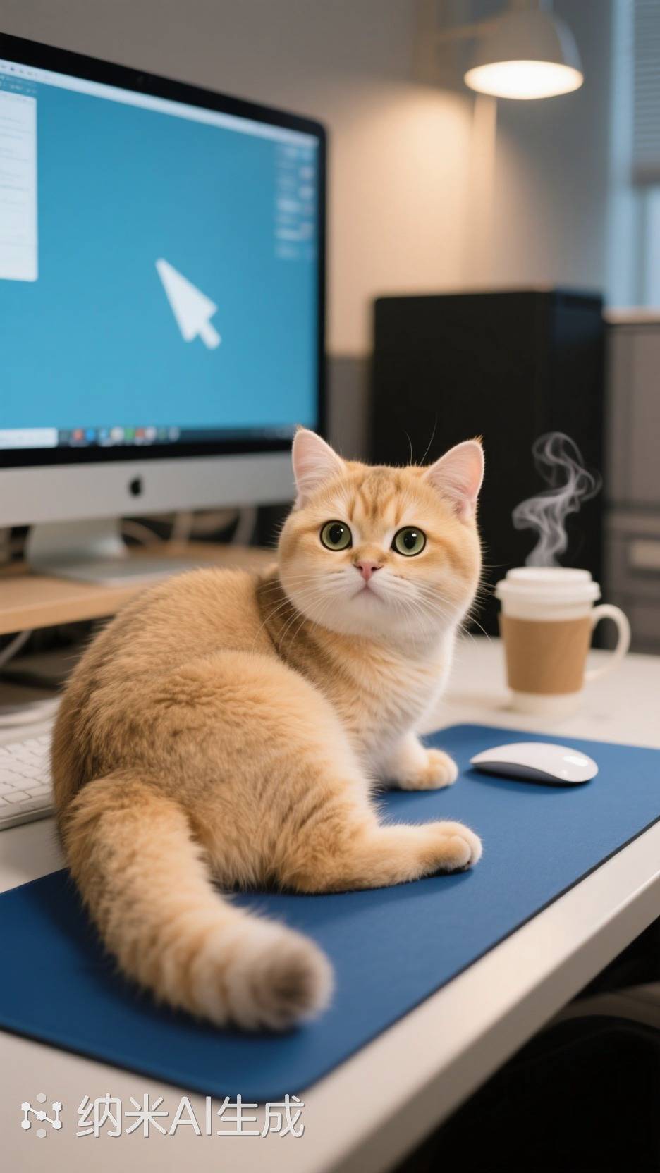 动物:这鼠标垫归我了!盯着光标尾巴摇不停 #萌宠