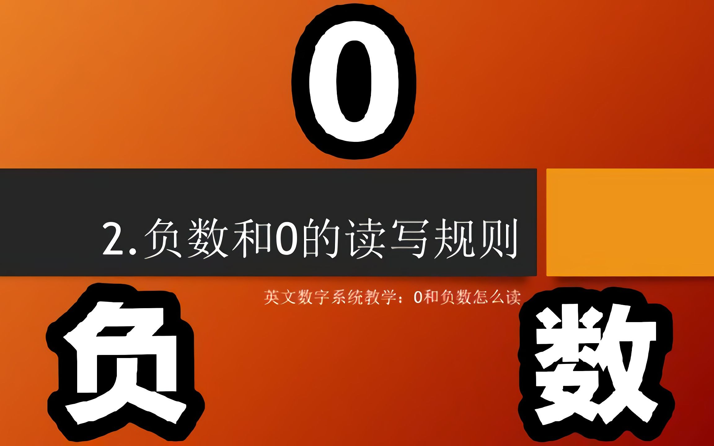2.负数用英语怎么表示?0居然还可以这么读!学练结合