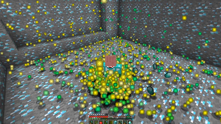 我的世界:连锁挖矿挖钻石!钻石块都用不完!