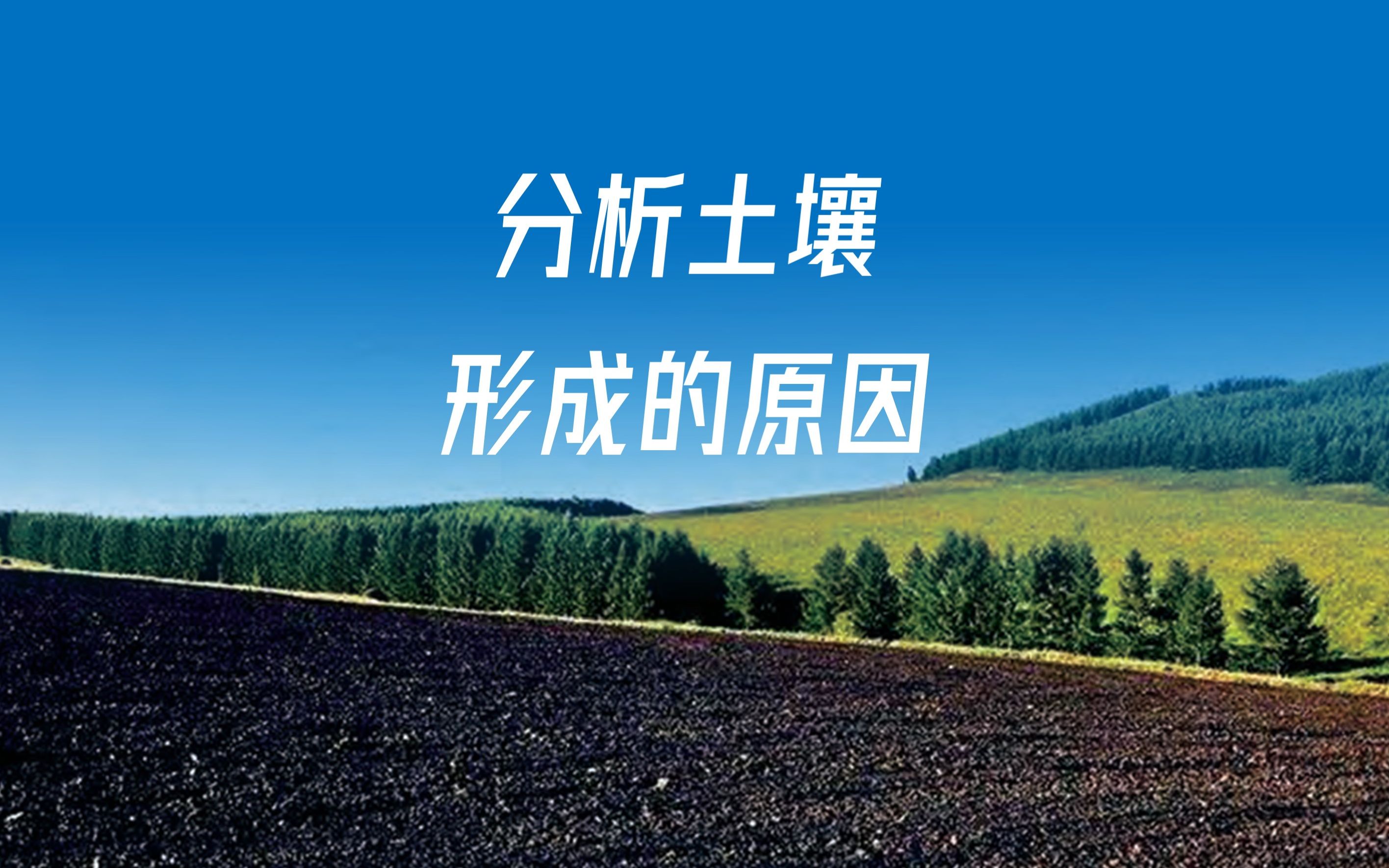 土壤形成的原因,浅了解!
