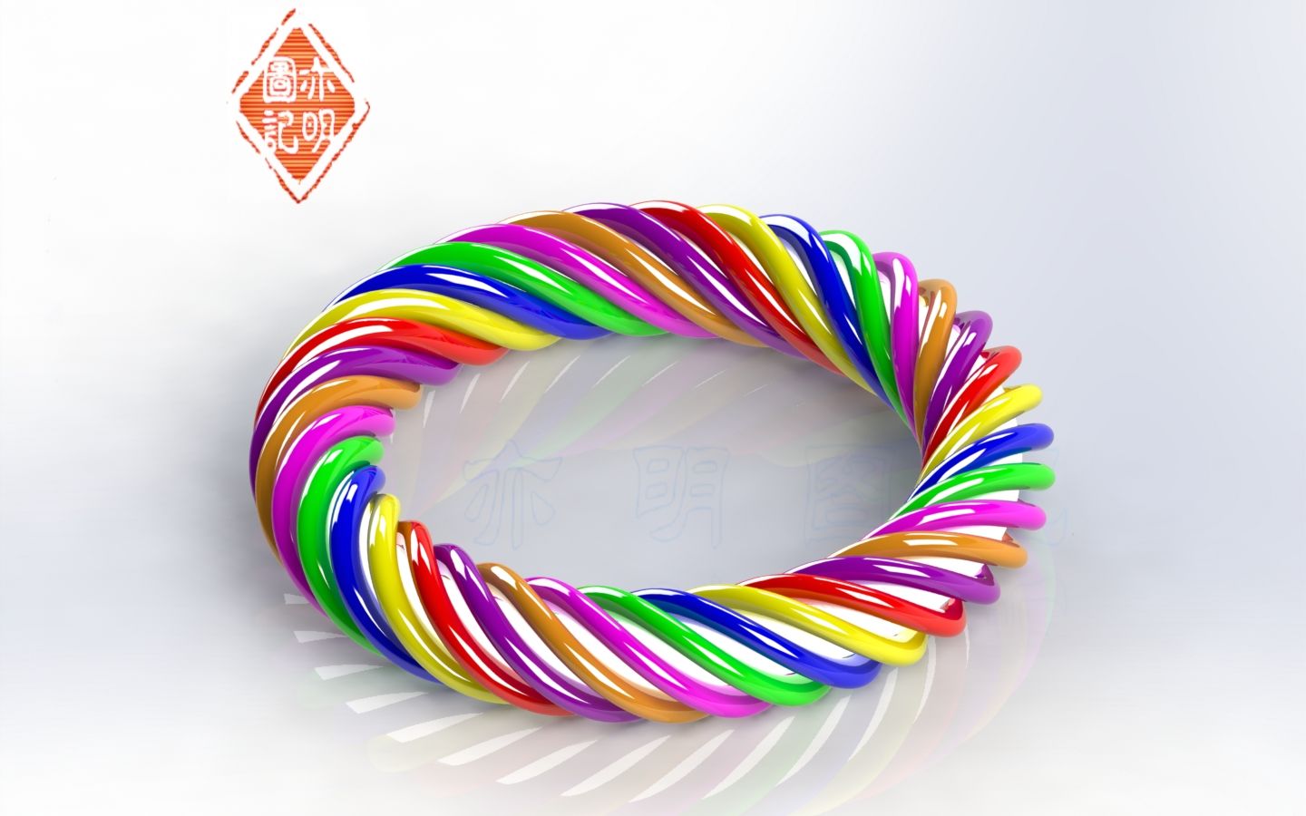 亦明图记:SolidWorks建模,缠绕环,两次扫描完成,第二次扫描路径的绘制...