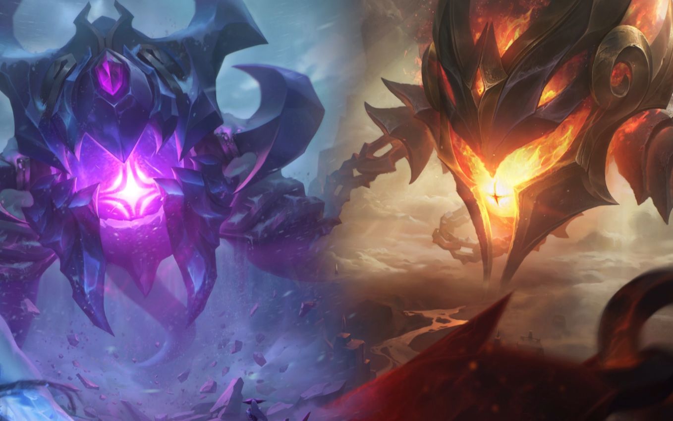 【皮肤对比:维克兹】黯晶之眼 VS 地狱火