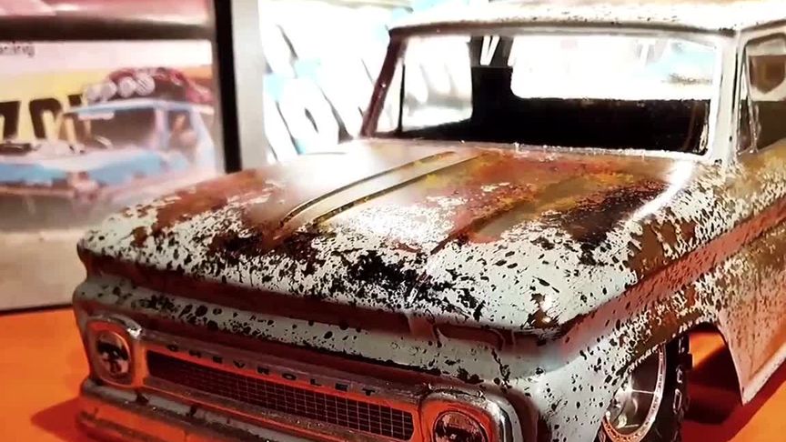 #遥控模型 #遥控车 #做旧 车壳做旧喷漆