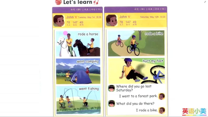 你学过了么?表示过去的动词短语,6年级3单元learn