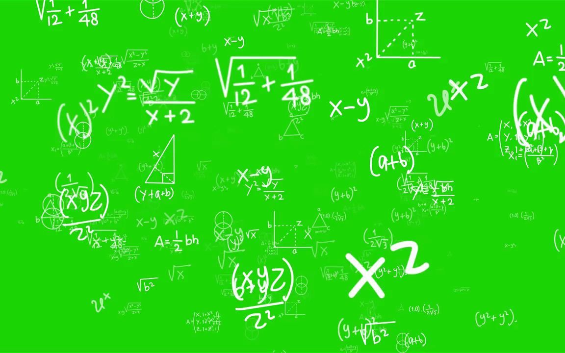 ...▏ k662 4K画质初中中学高中数学运算公式符号学校宣传片绿幕抠像...