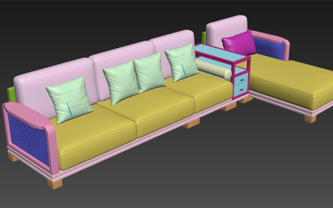 №43中式i沙发建模过程