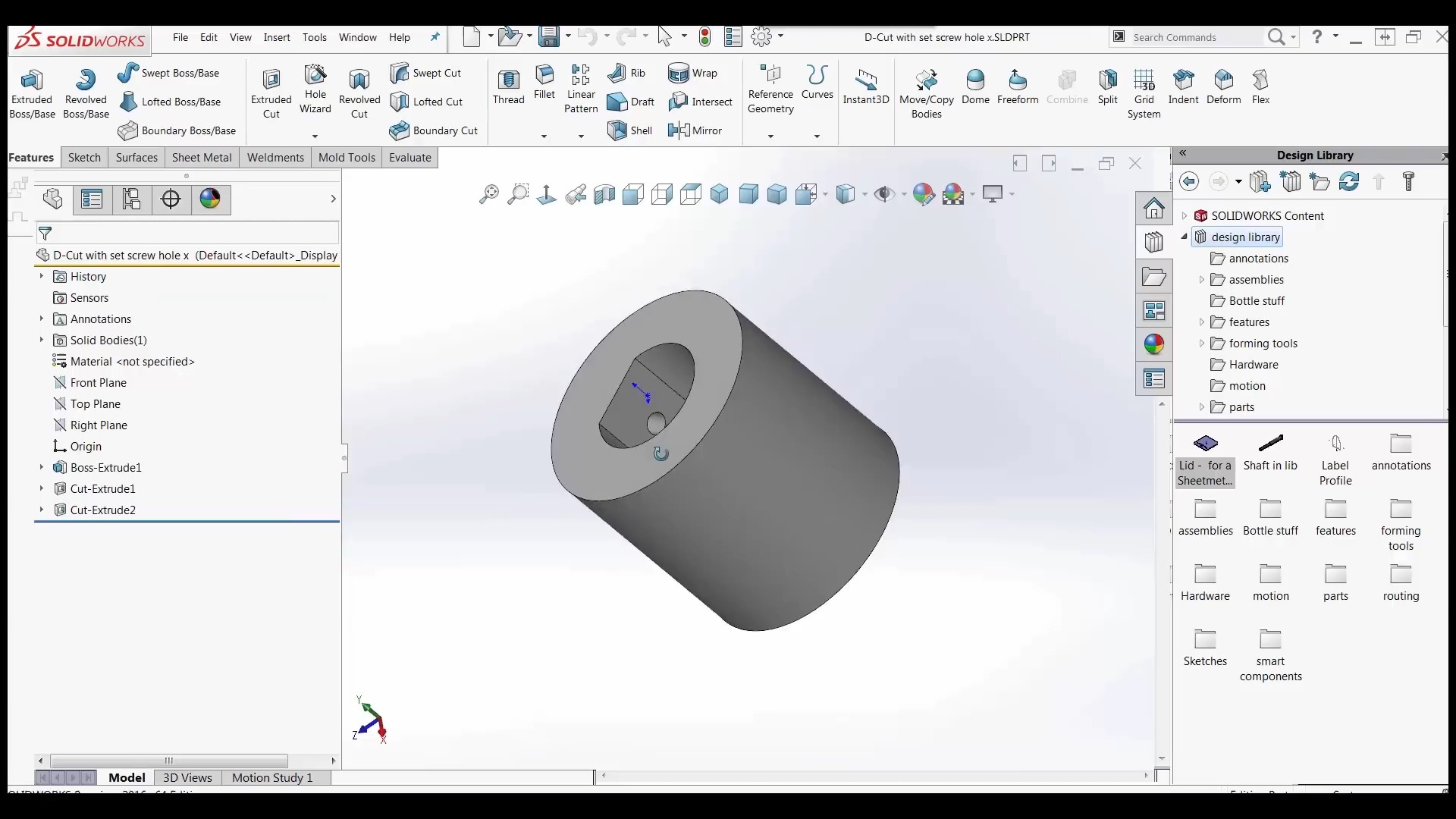 【SolidWorks】如何创建零件库和特征库