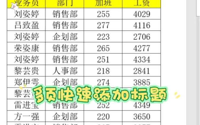 百分之八十的人都不知道多页怎样快速添加标题