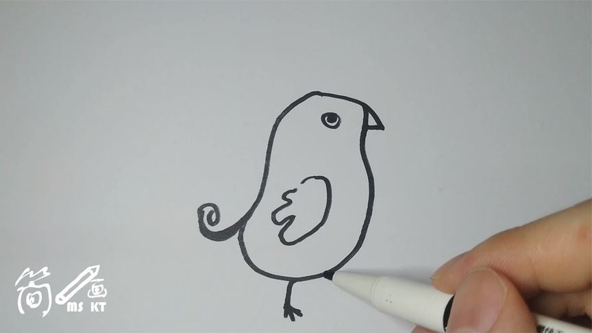 简笔画:小小的(鸡)好可爱呀!
