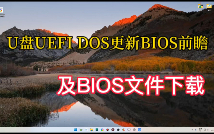 现流行的U盘UEFI DOS更新BIOS前瞻,以及BIOS文件的下载(易懂)