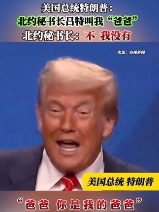 美国总统特朗普:北约秘书长吕特叫我“爸爸”!北约秘书长:不,我没有!#...