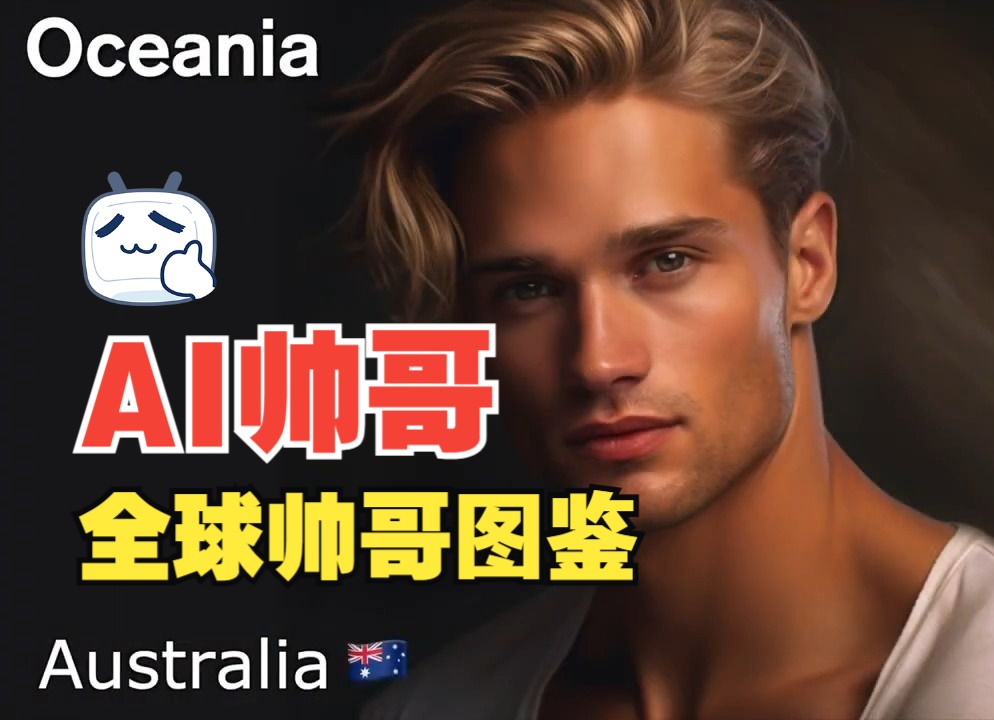 AI全球帅哥大赏|AI为每个国家和地区创造出最帅的男人照片