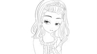 [小林简笔画]如何绘画动画片《小公主苏菲亚之公主传奇》中的傲娇的...