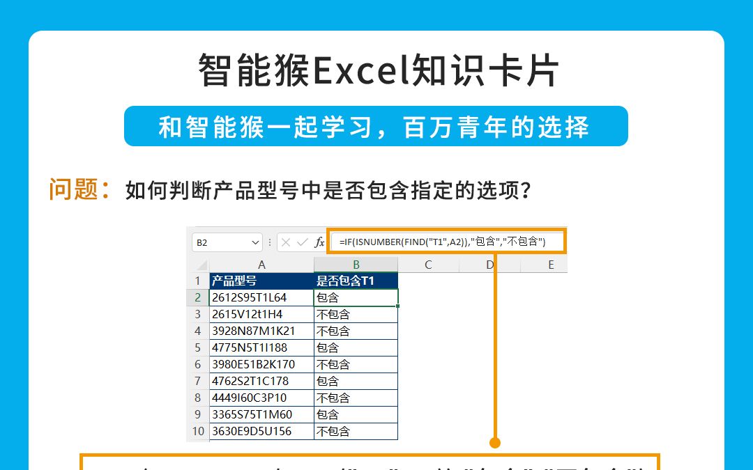 如何判断产品型号中是否包含指定的选项?