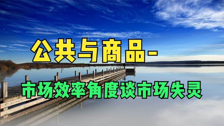 【经济史视野05市场史】公共与商品—市场效率角度谈市场失灵