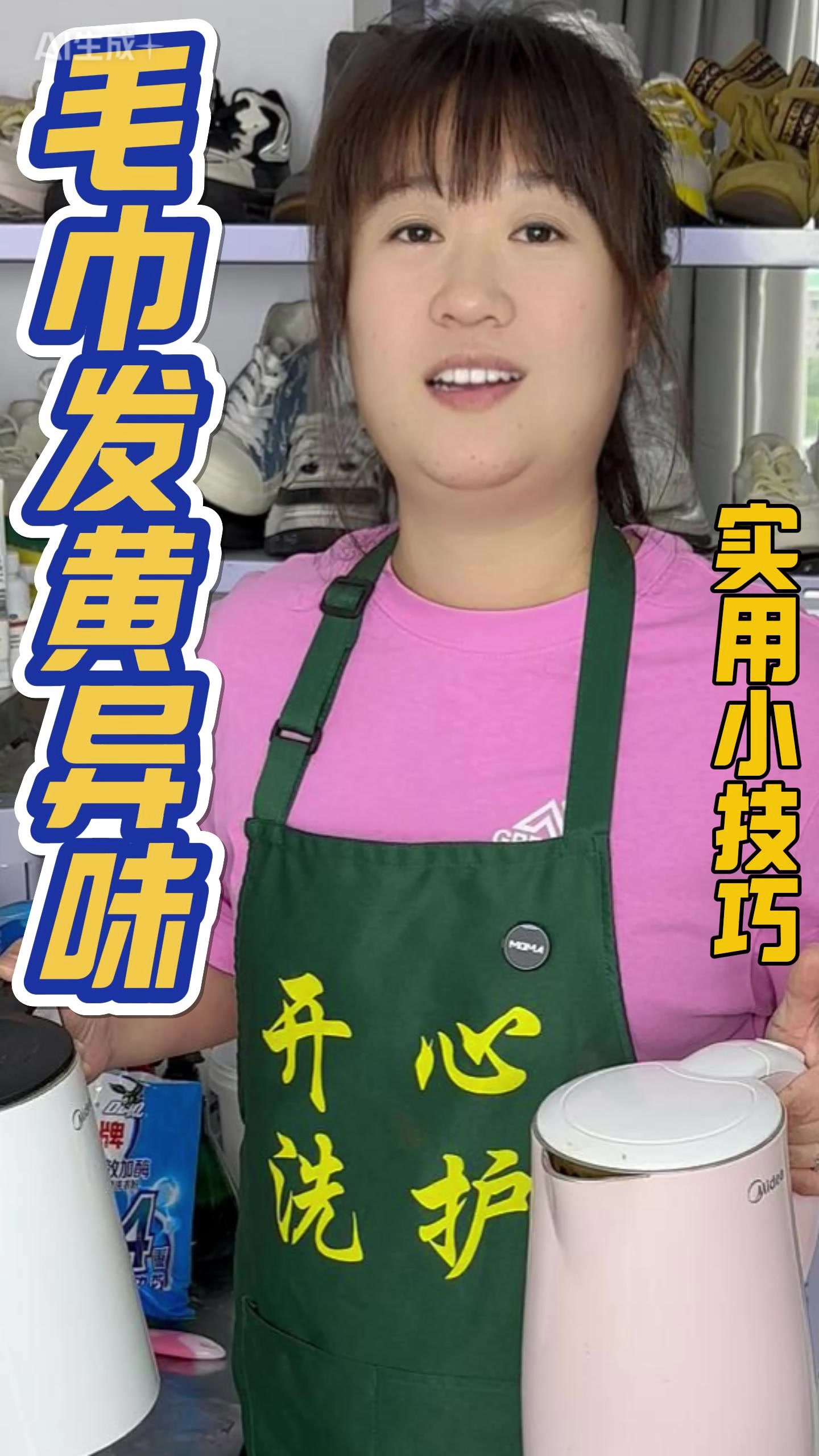 清洗小妙招,毛巾用久了发黄有异味,羽绒服洗后打结,试试开心的 方法#...