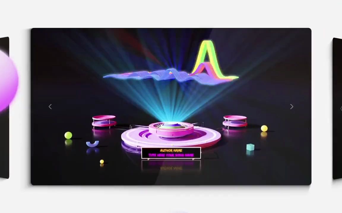 科幻音乐展示台AE模板
