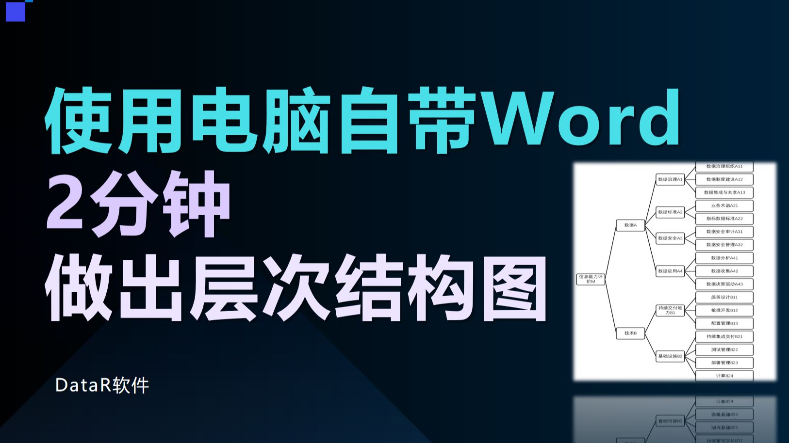word快速做好层次结构图