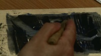 风景黑白木刻制作过程