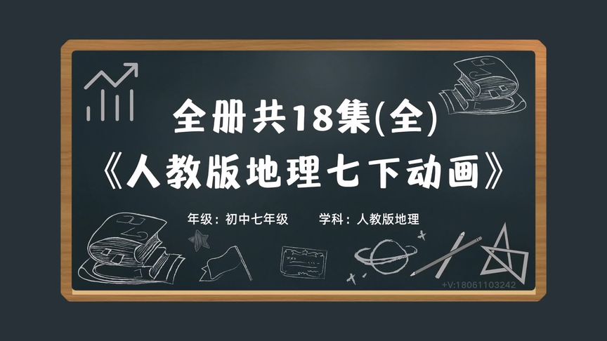 【9￥18集】《人教版七年级下册地理教材同步动画》 ➕❤️