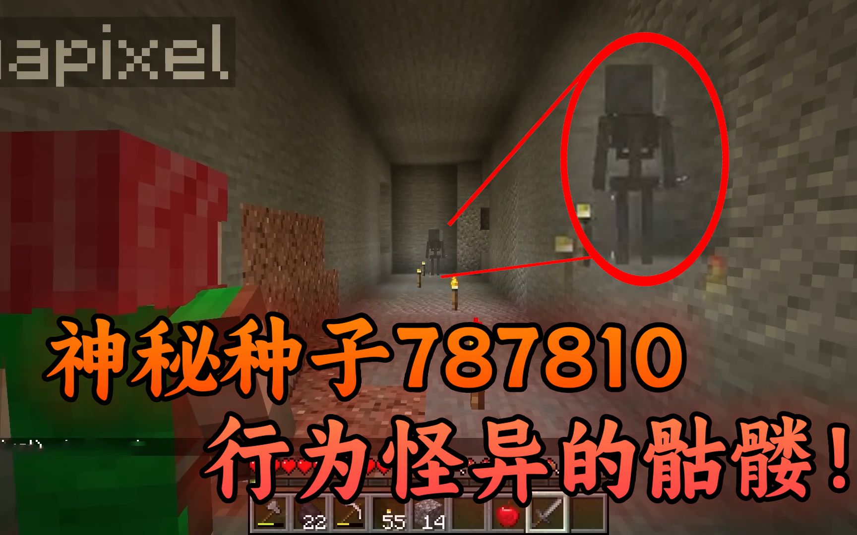 我的世界:被更改的代码?神出鬼没的骷髅玩家!_单机游戏热门视频
