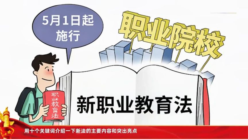 用十个关键词介绍一下新职业教育法的主要内容和突出亮点。
