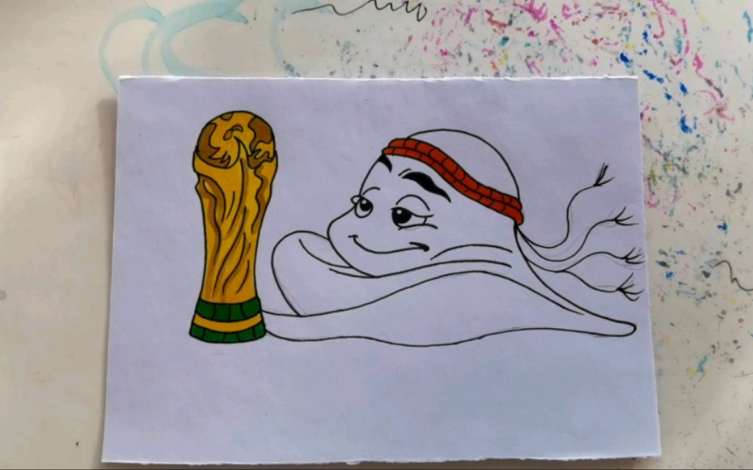 世界杯绘画来啦!