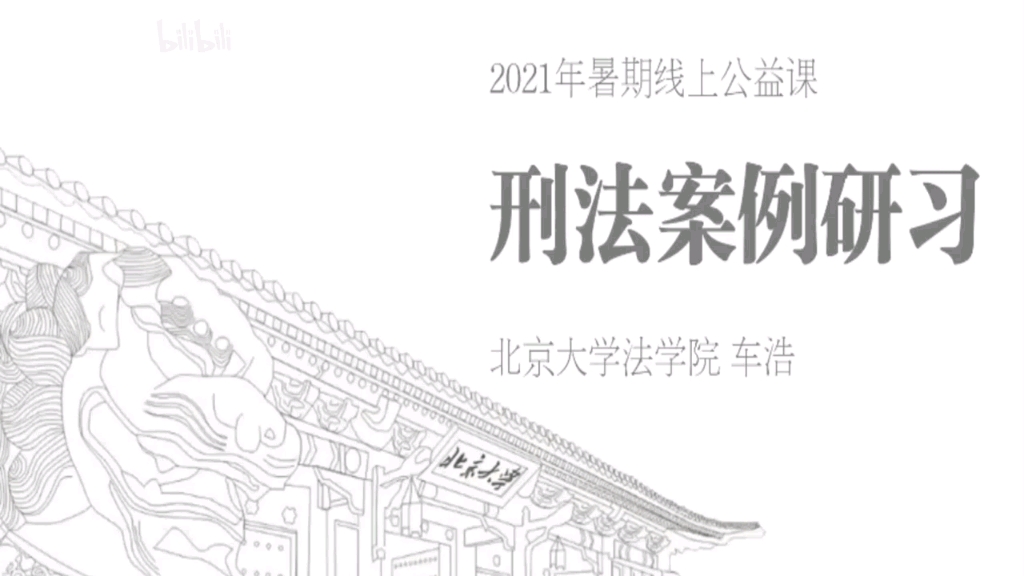 北京大学法学院车浩教授:刑法案例研习课
