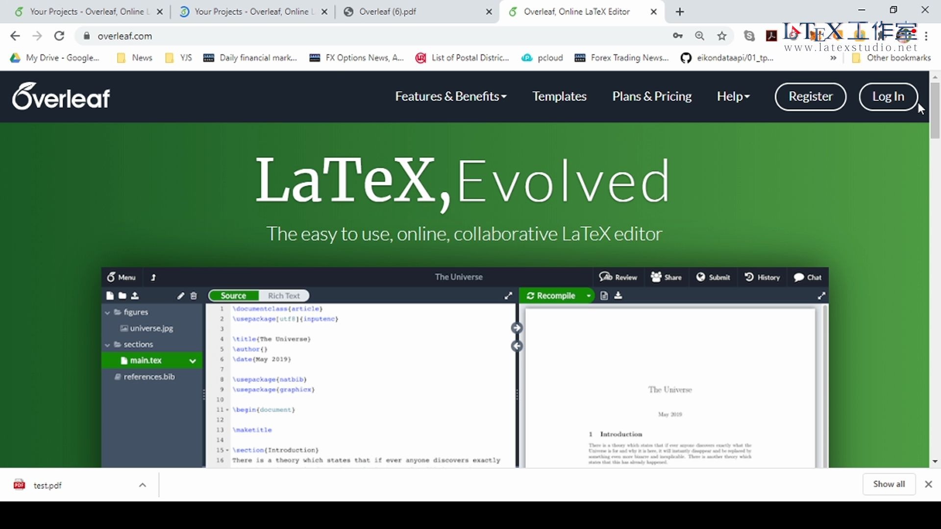 LaTeX直播之九 - Overleaf 使用基础入门