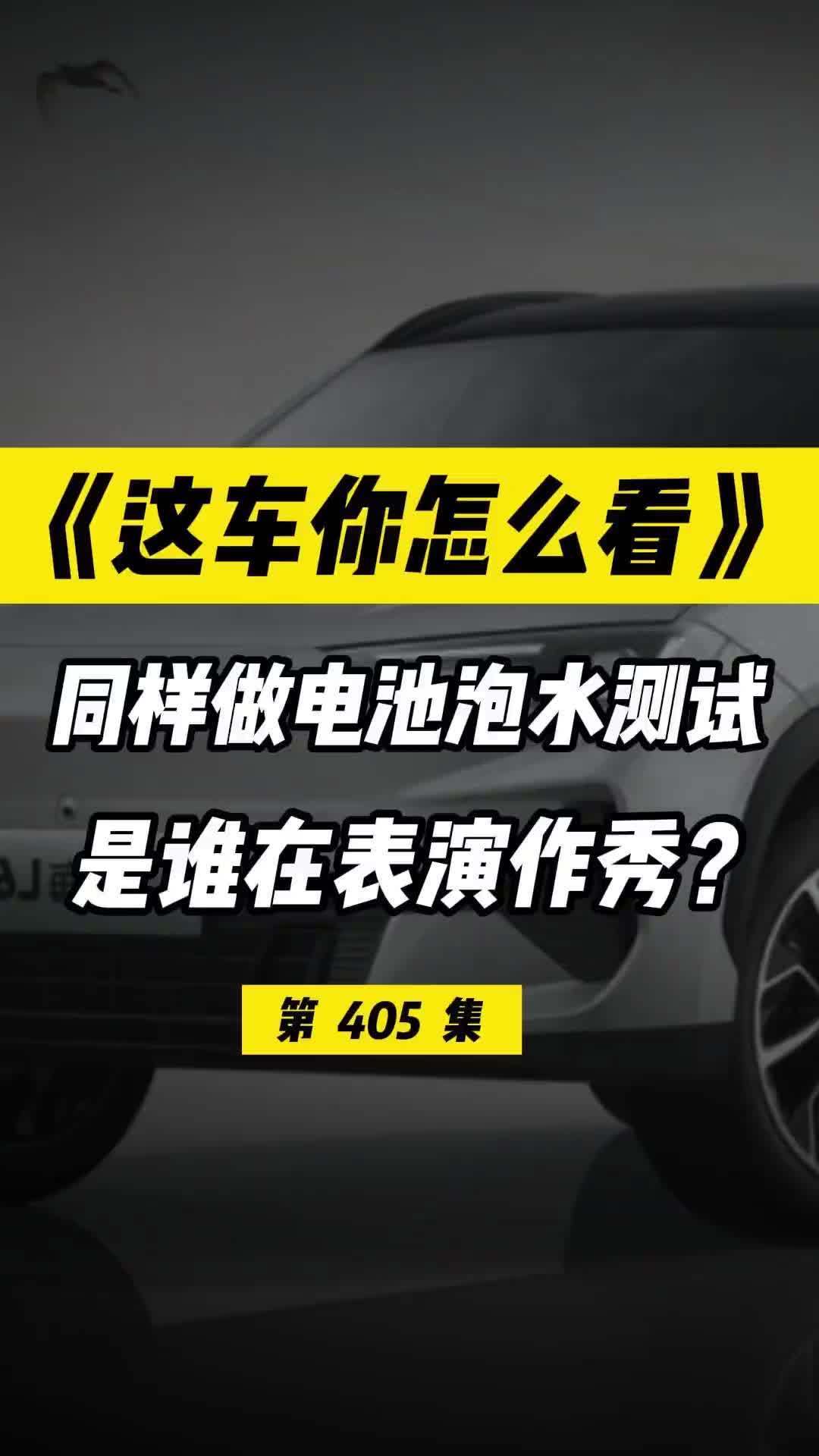 同样是做新能源车电池泡水测试,是哪个品牌在作秀侮辱我们智商?