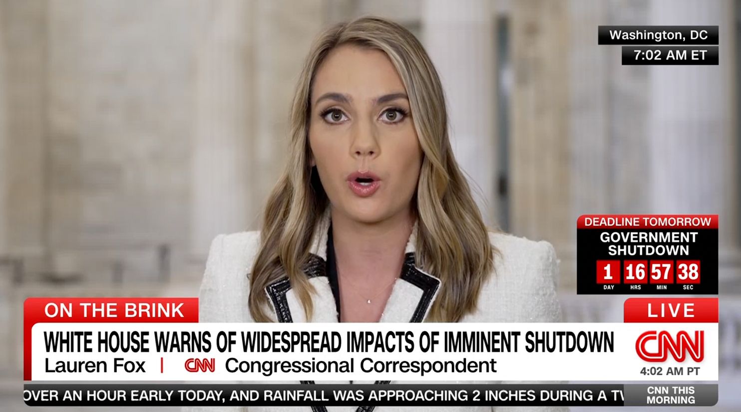 美国政府关门倒计时开始-美国有线电视新闻网 CNN NEWS 2023.9.29