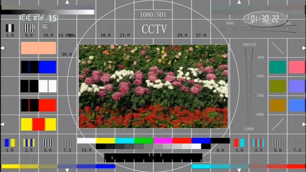 中星6B卫星源码 CCTV 15音乐标清闭台及测试卡 MPEG2 576i 立体声