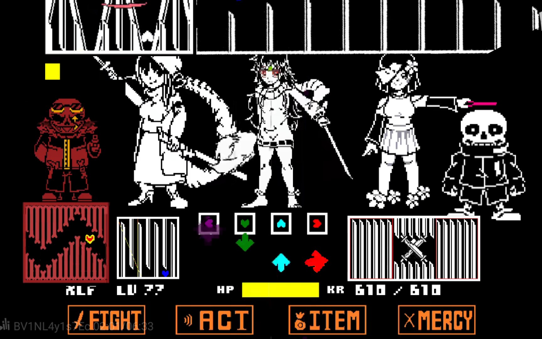 【世界第一】沫夏VS谢里夫一命无作弊通关!_传说之下