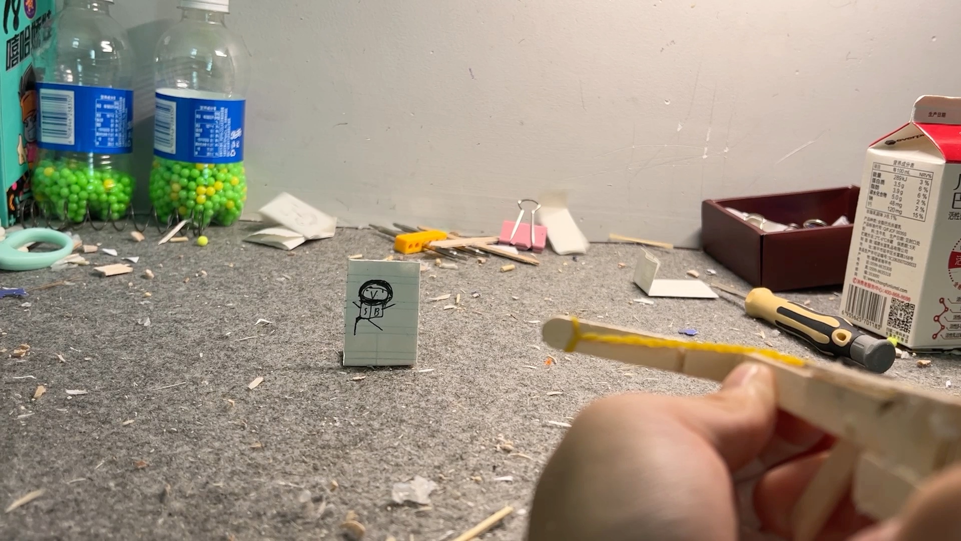 用雪糕棒做的棉签弩(下期出教程)