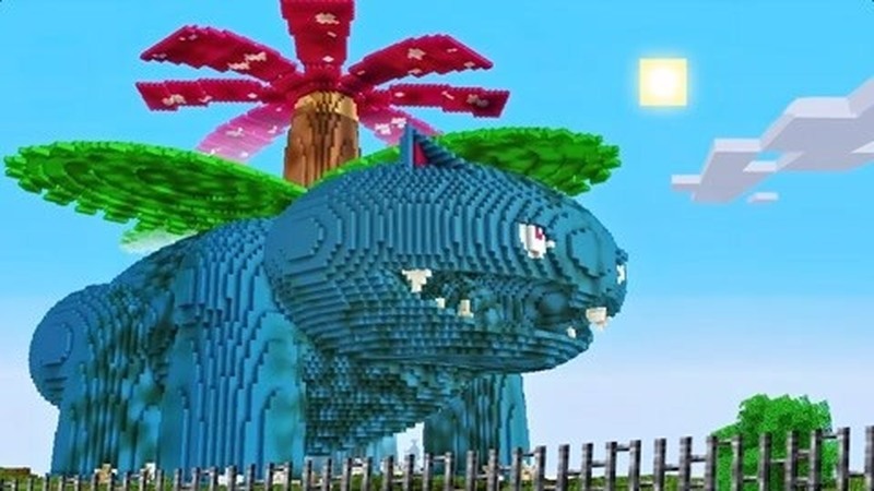 植物大战僵尸:我的世界vs神奇宝贝,皮卡丘进入了妙蛙种子建筑