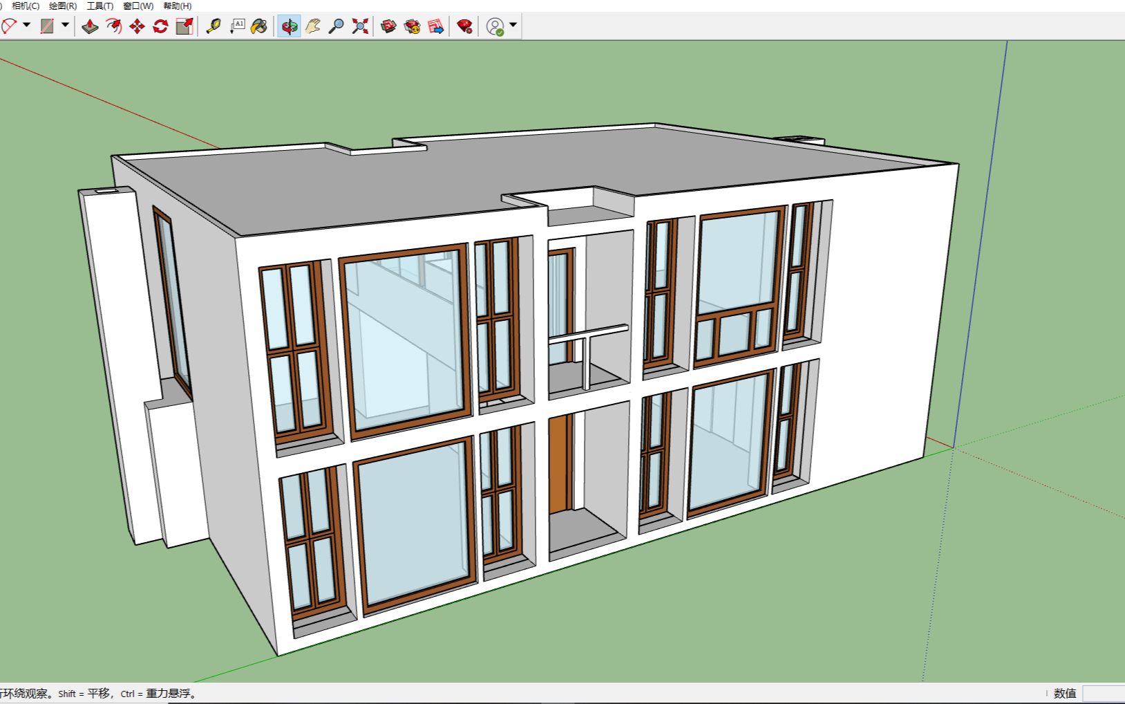 SketchUp SU 建模视频教程二层洋房建模
