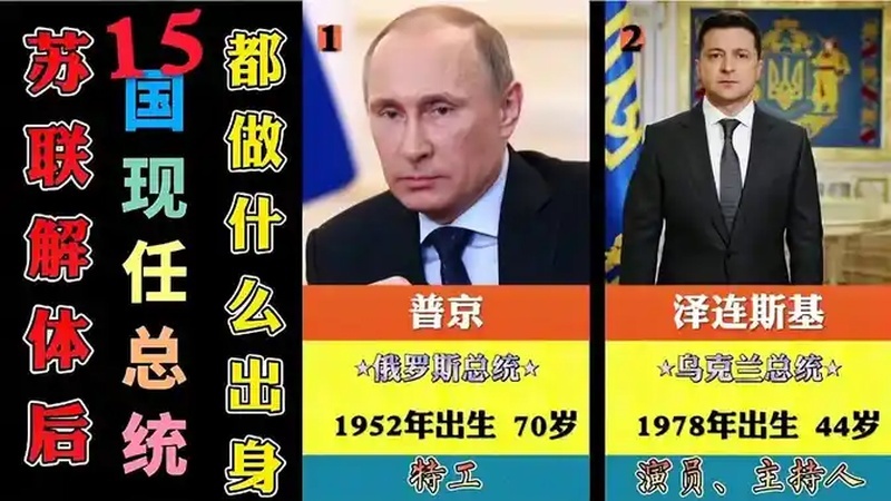 苏联解体后15国现任总统,任职前都是做什么工作,普京特工出身
