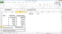用Excel计算净现值和内部收益率 NPV and IRR in Excel 2010